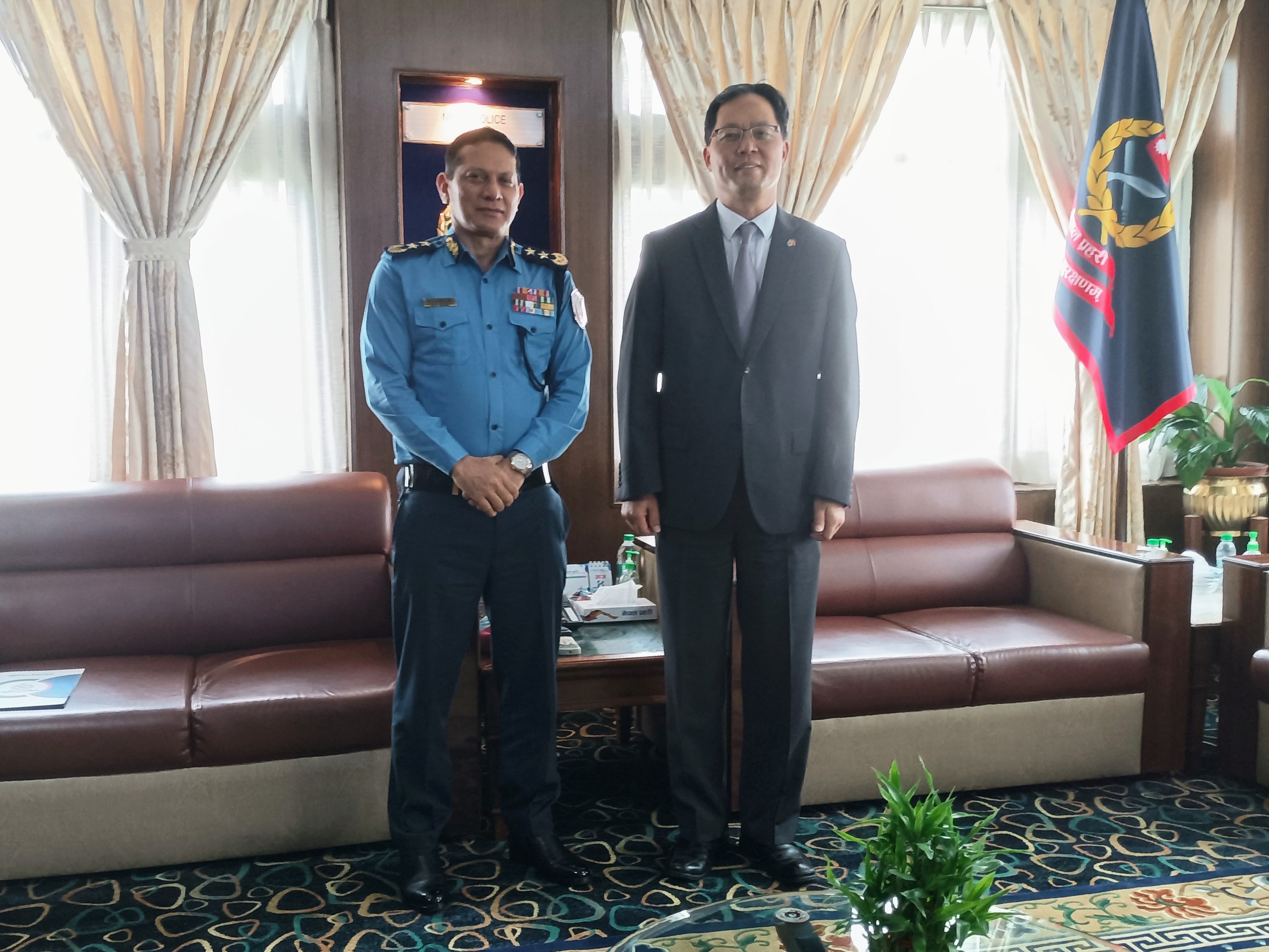 Ambassador Park visited the Inspector General of Police (IGP) of Nepal ...